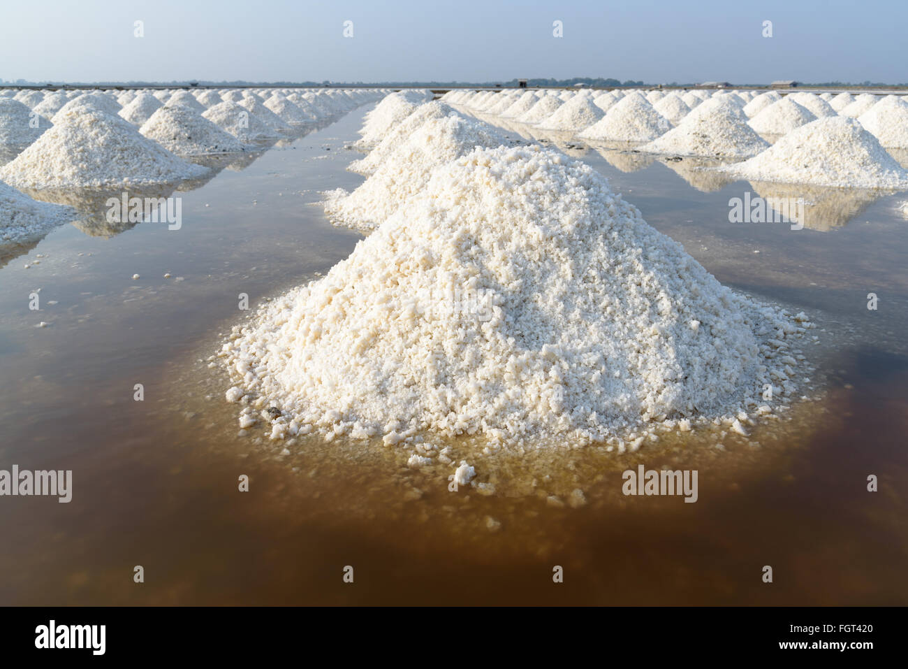 Salt fields in thailand Stock Photo - Alamy