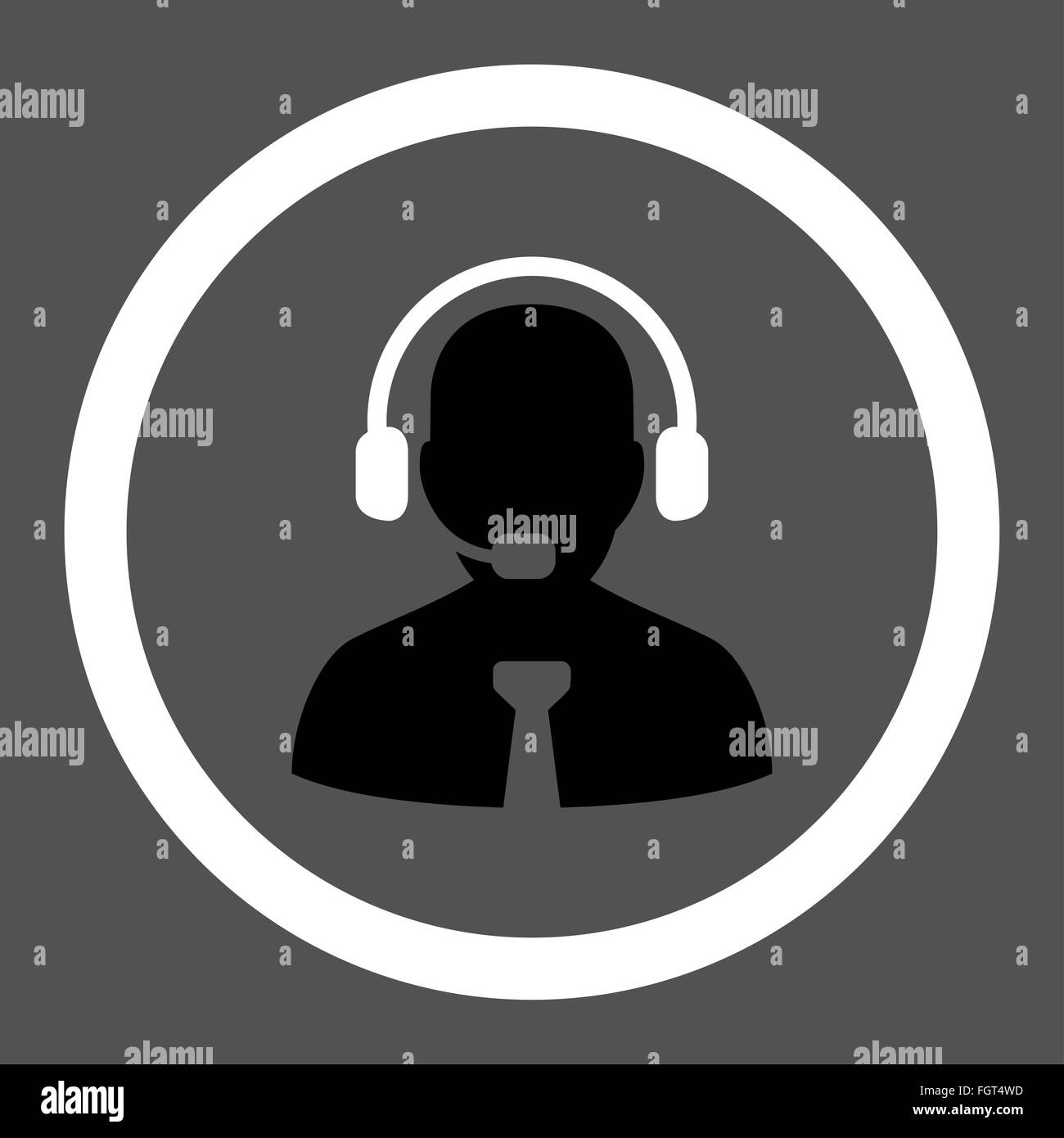 Support chat flat black and white colors rounded vector icon Stock ...