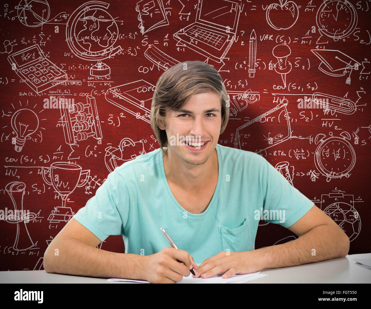 Composite image of student working Stock Photo - Alamy