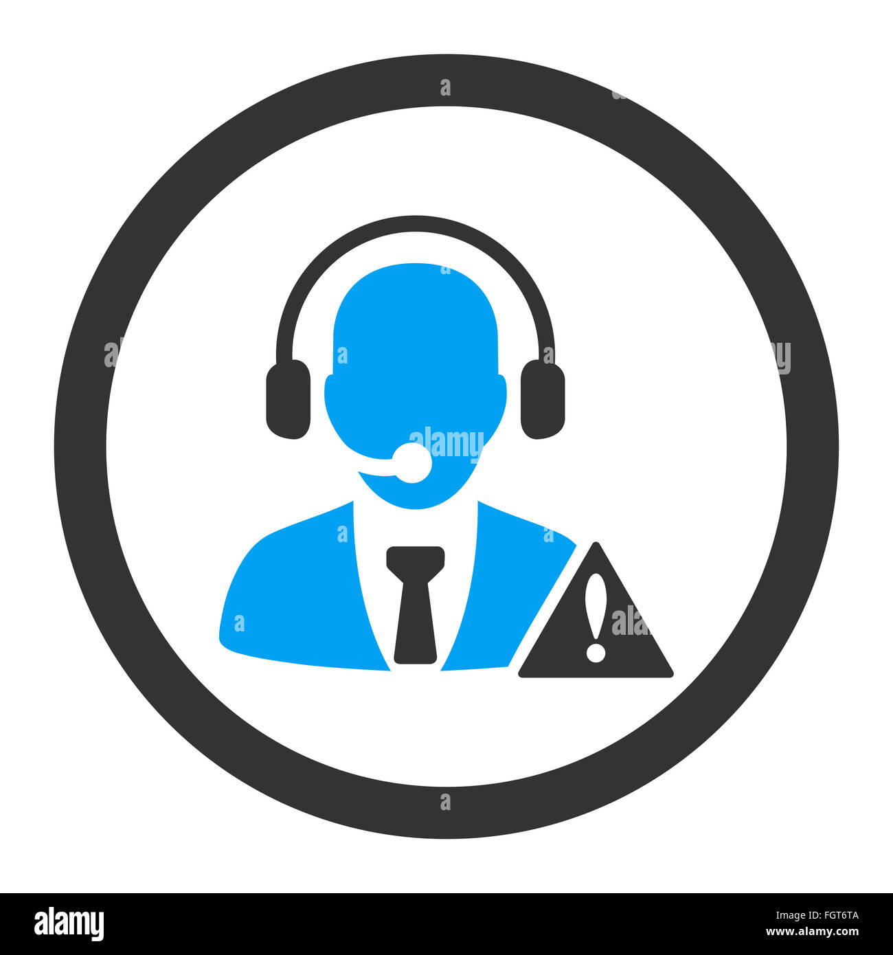 Emergency service flat blue and gray colors rounded glyph icon Stock ...