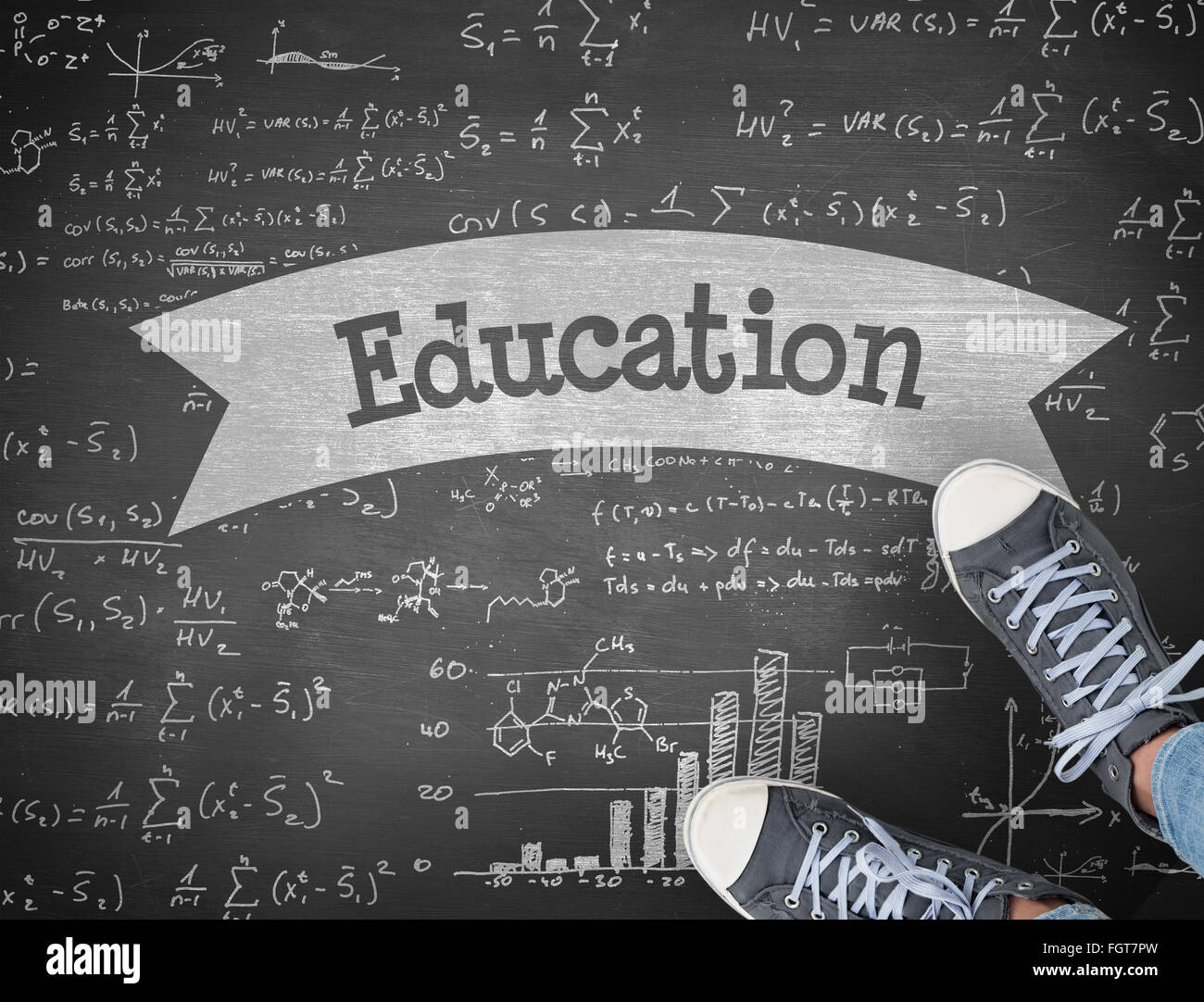 Education against black background Stock Photo - Alamy