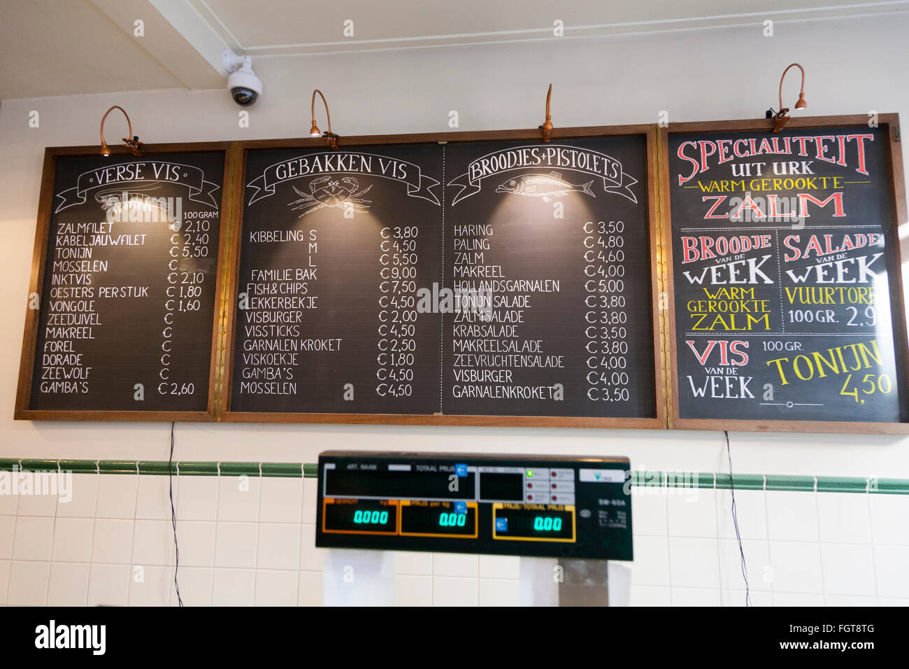 Menu price display list for fresh fish sandwiches for sale in sandwich ...