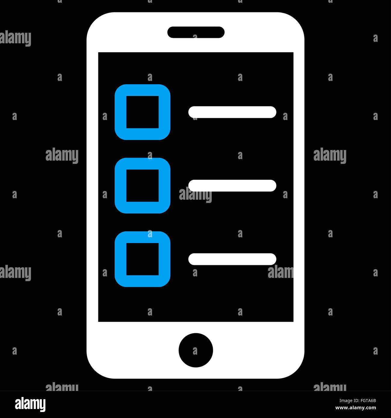 Mobile test icon from Business Bicolor Set Stock Photo - Alamy