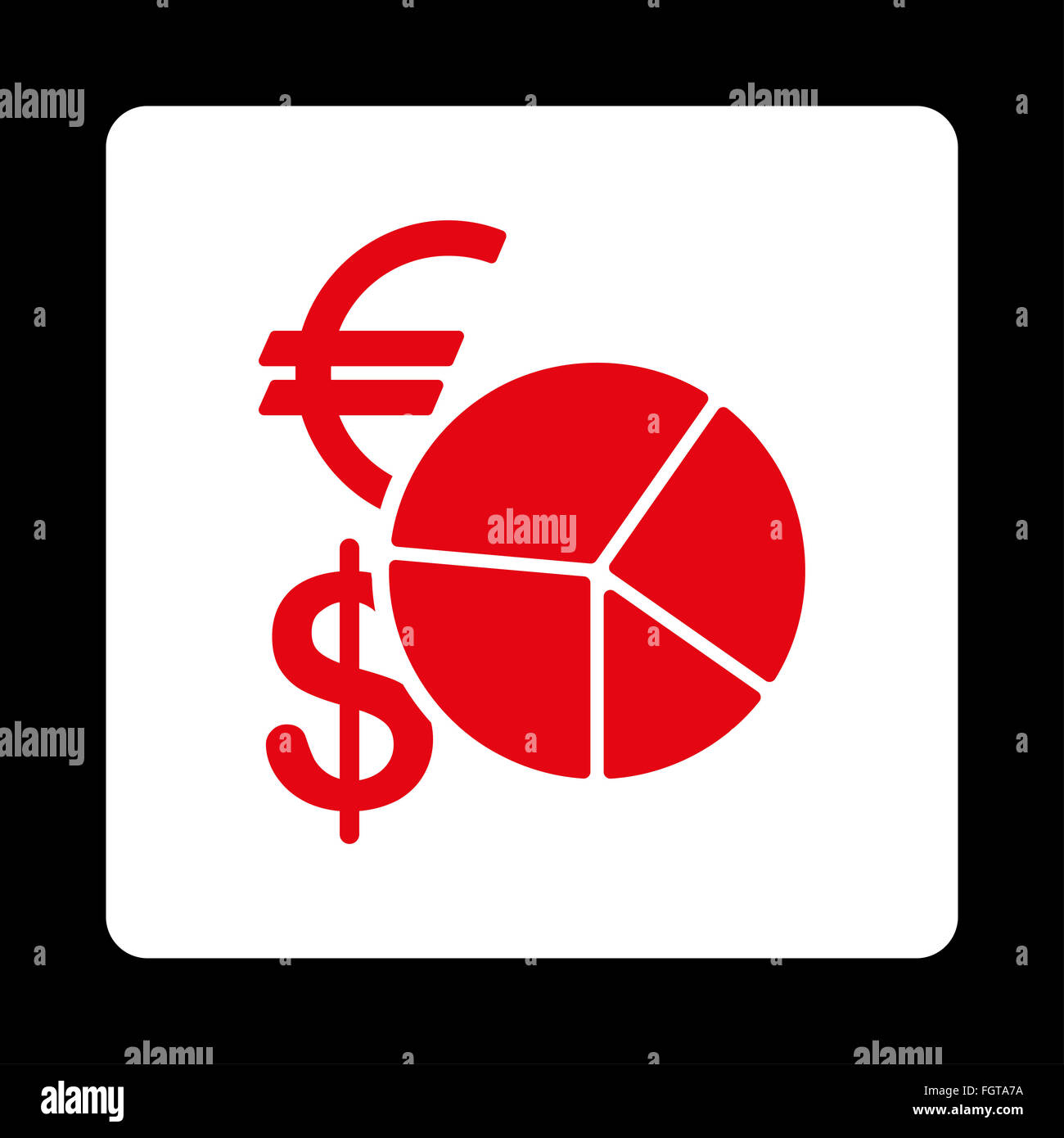 Currency Pie Chart Icon Stock Photo - Alamy