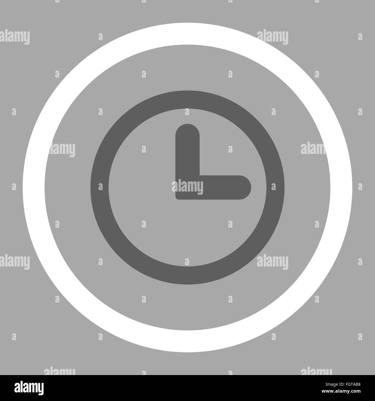 Clock flat dark gray and white colors rounded raster icon Stock Photo ...