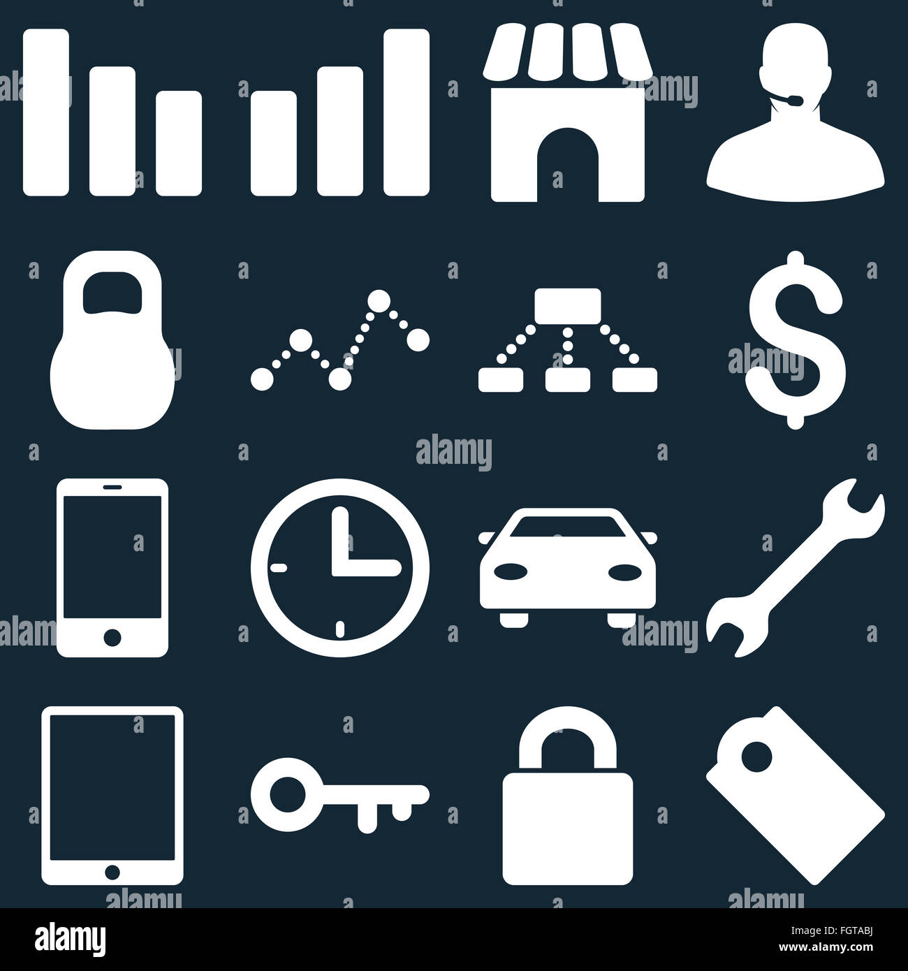 Basic business icons Stock Photo - Alamy