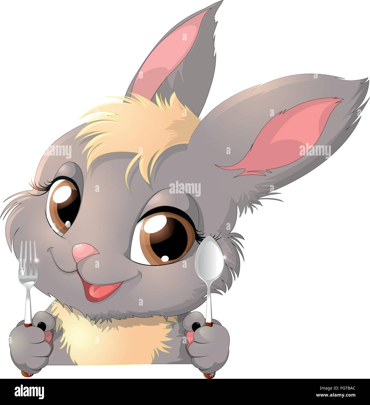 Bunny sitting at the table Stock Vector Image & Art - Alamy