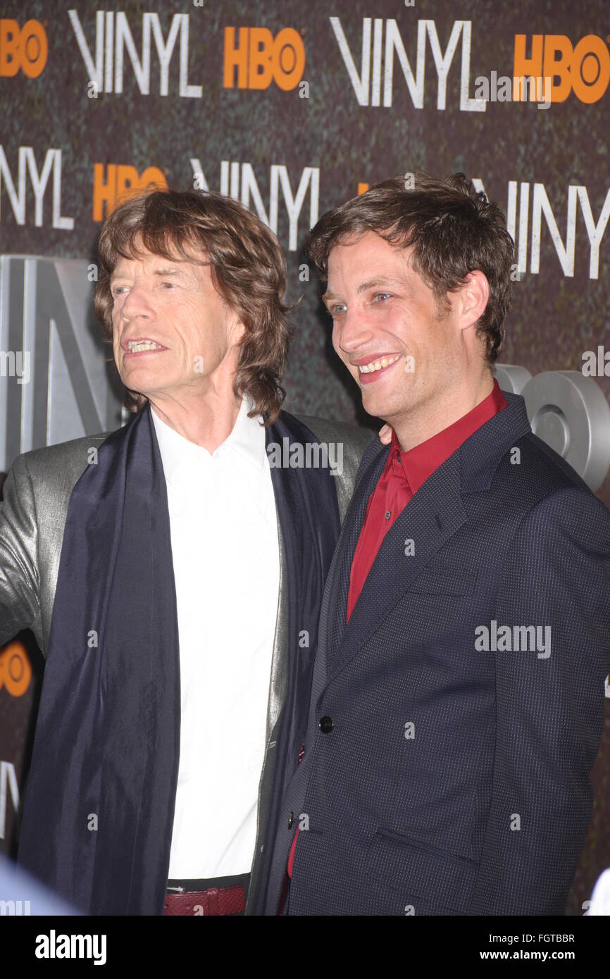 HBO's 'Vinyl' series premiere - Arrivals Featuring: Mick Jagger, James ...
