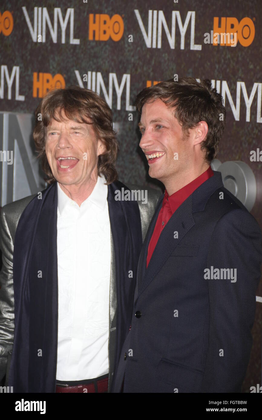HBO's 'Vinyl' series premiere - Arrivals Featuring: Mick Jagger, James ...