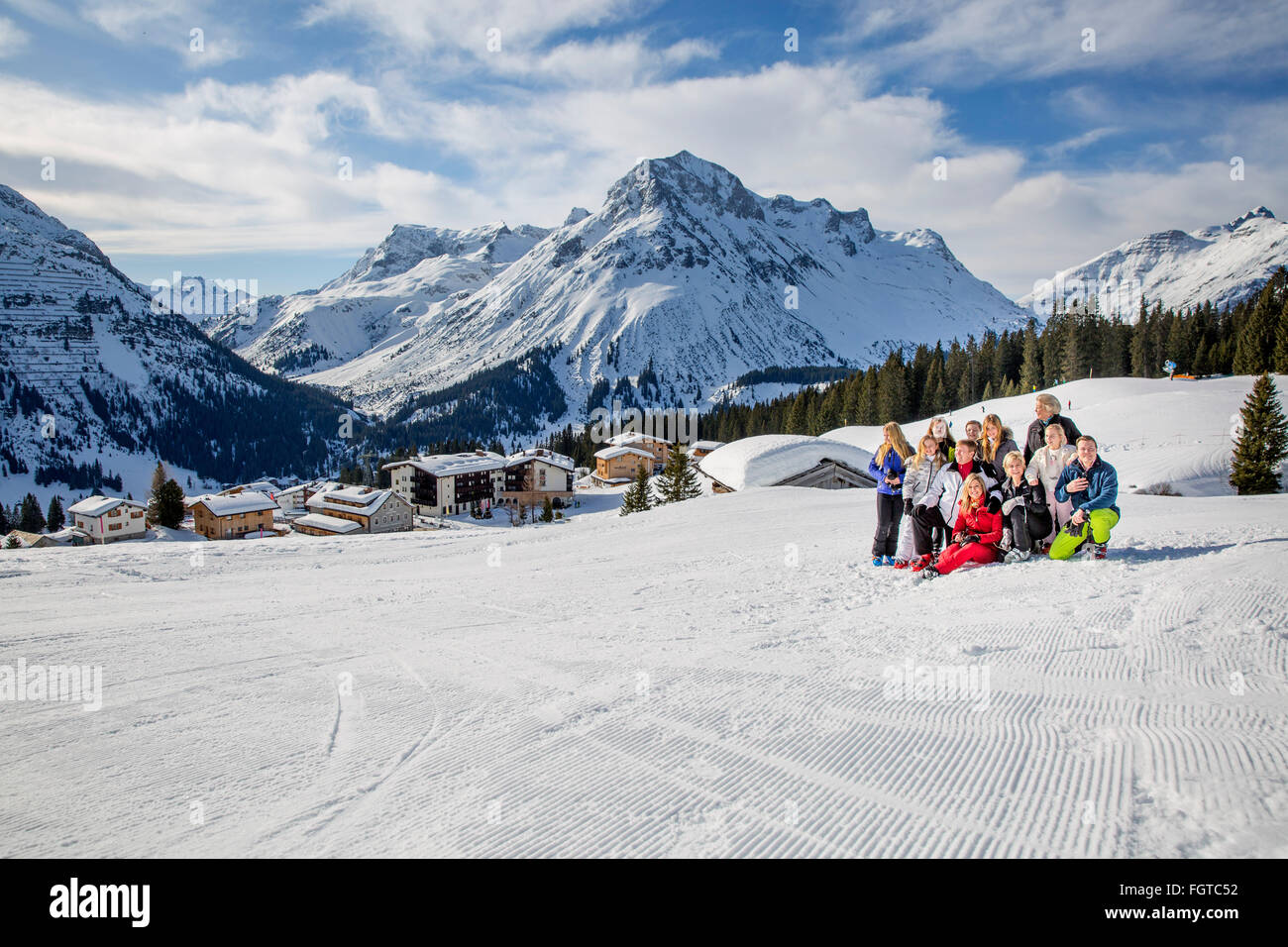 Lech, Austria. 22nd February, 2016. Dutch King Willem-Alexander, Queen ...