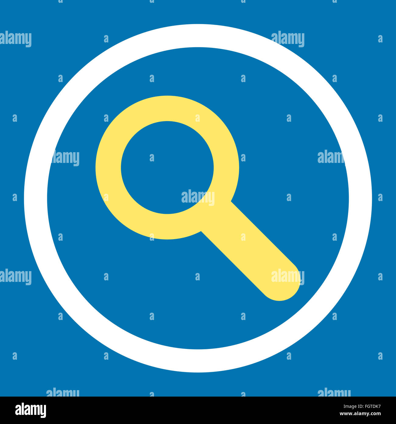 Search flat yellow and white colors rounded vector icon Stock Photo - Alamy