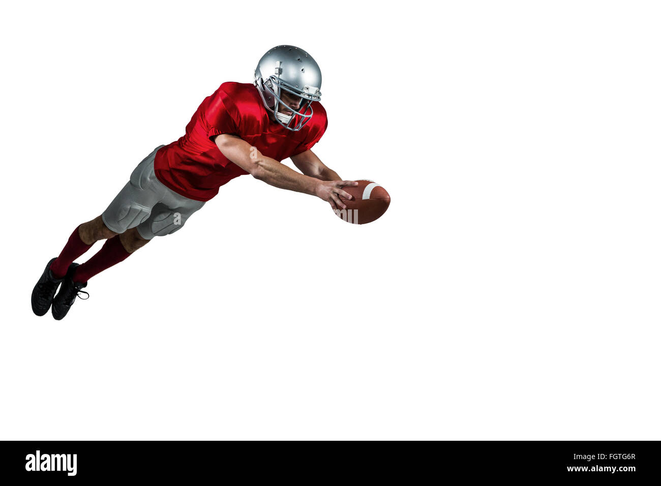 American football player scoring a touchdown Stock Photo - Alamy
