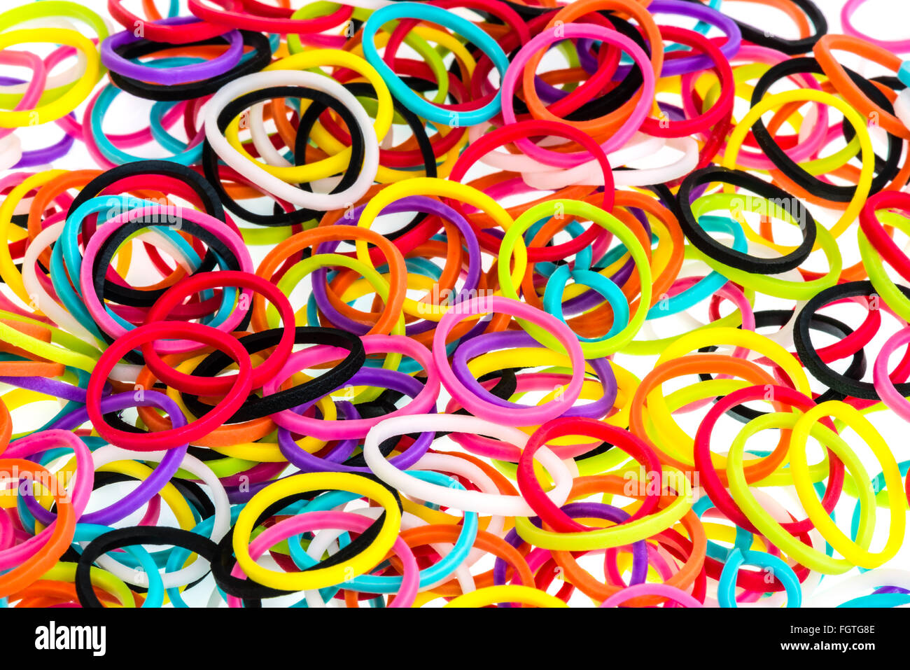 Rubber rings for children's creativity Stock Photo - Alamy