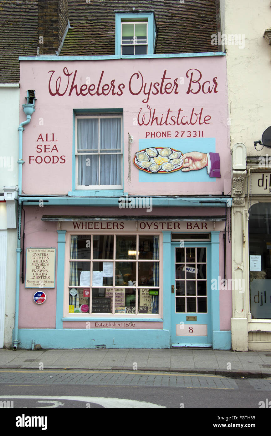 Wheeler's Oyster Bar, Whitstable, Kent, England Stock Photo - Alamy