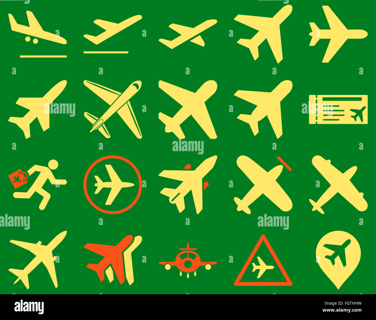 Aviation Icon Set Stock Photo - Alamy
