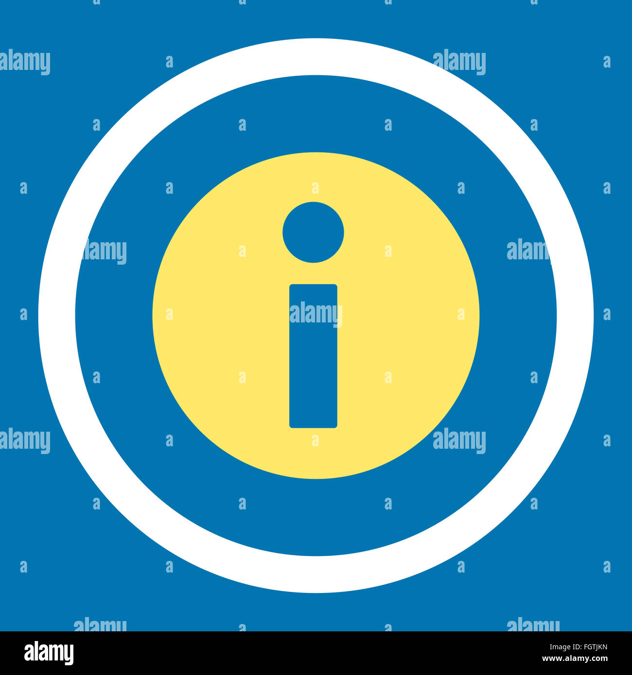 Information flat yellow and white colors rounded vector icon Stock ...