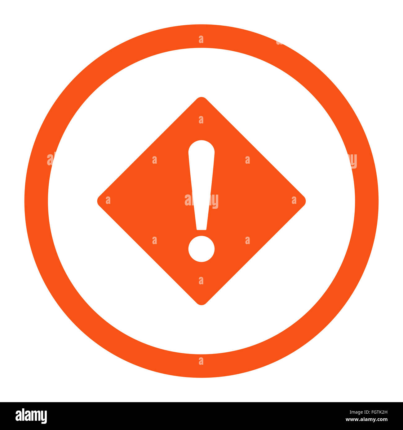Error flat orange color rounded raster icon Stock Photo - Alamy