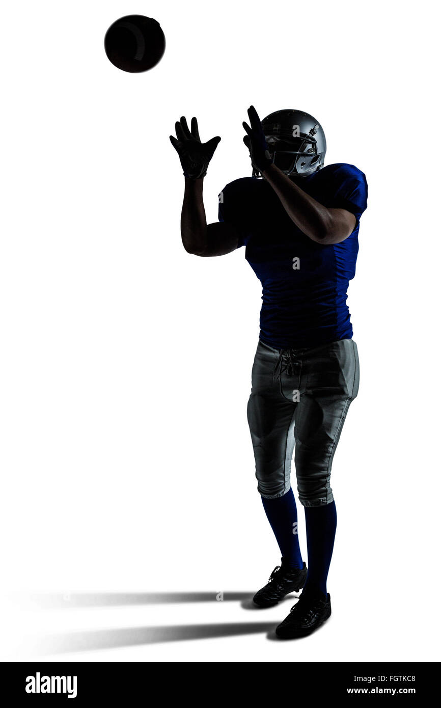 Football silhouette catching hi-res stock photography and images - Alamy