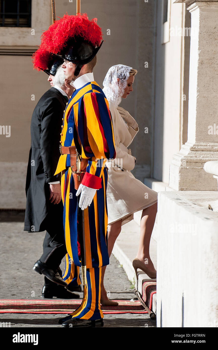 Prince Albert II and Princess Charlene of Monaco visit The Vatican ...