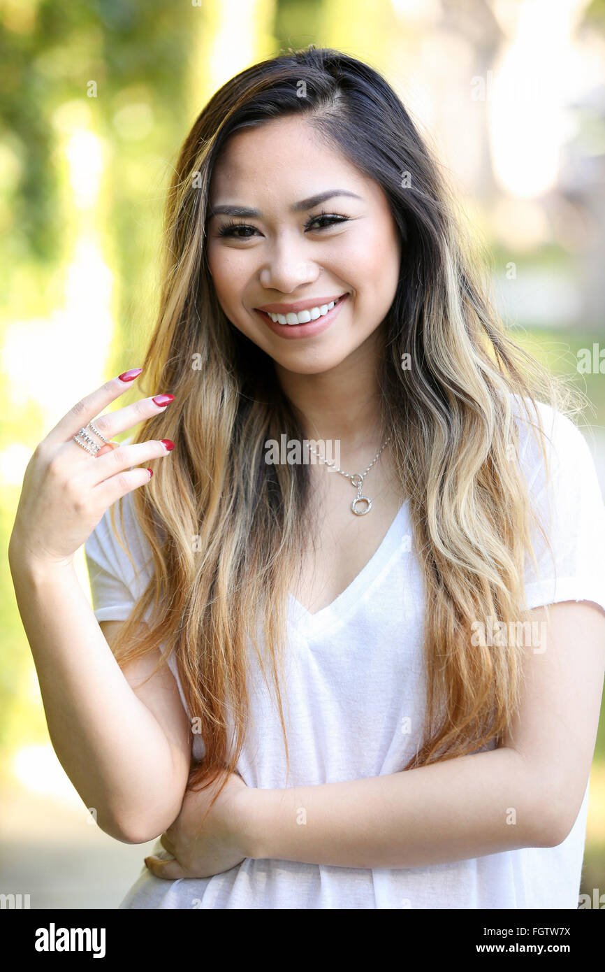 American singer and songwriter Jessica Sanchez attends Indulge House ...
