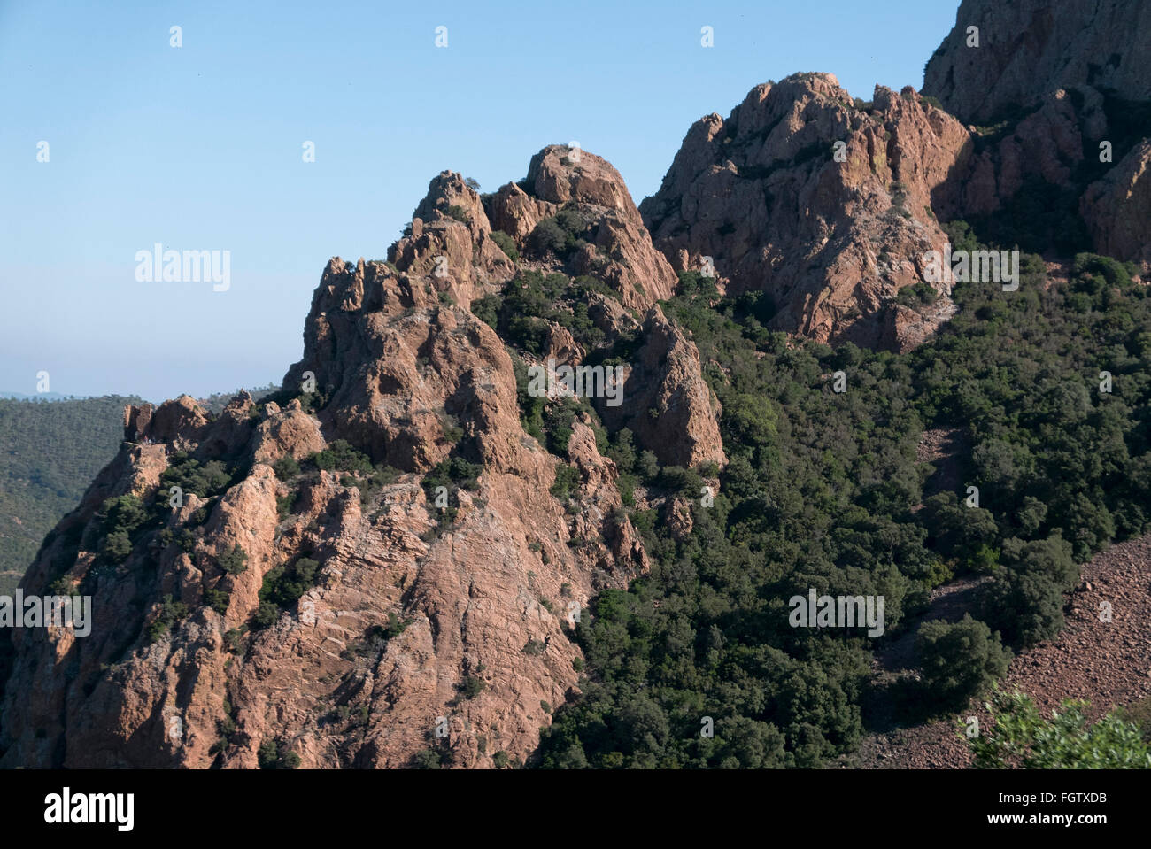 Pic du Cap Roux, rocks, Esterel, Saint-Raphaël, Dep. Var, Côte d'Azur ...