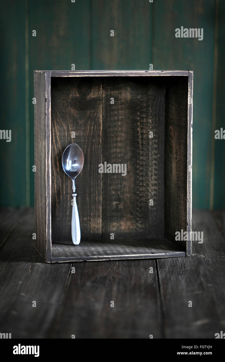 spoon in the box Stock Photo - Alamy