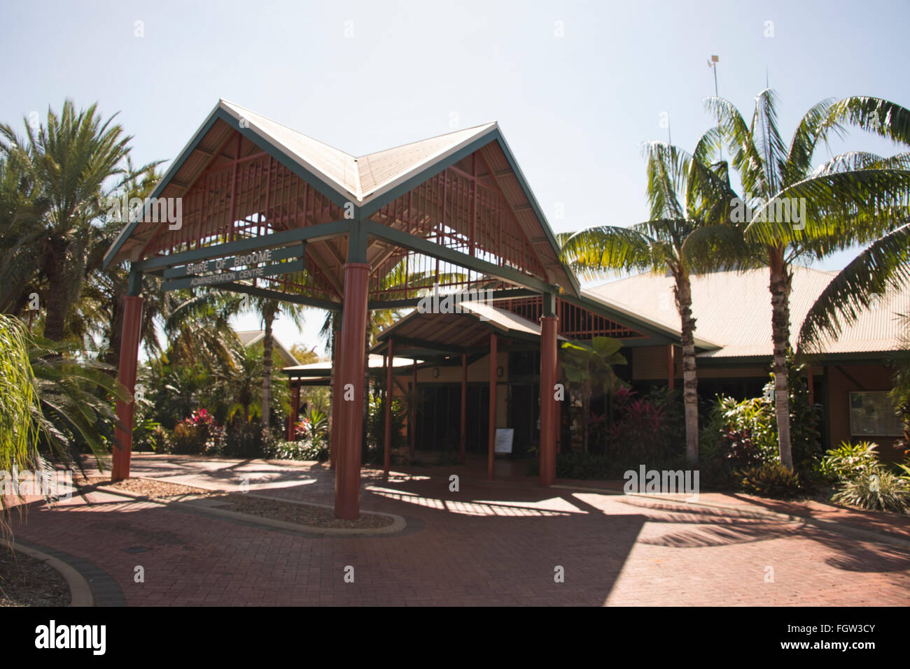 Shire of Broome Town Hall in Broome, a coastal, pearling and tourist ...
