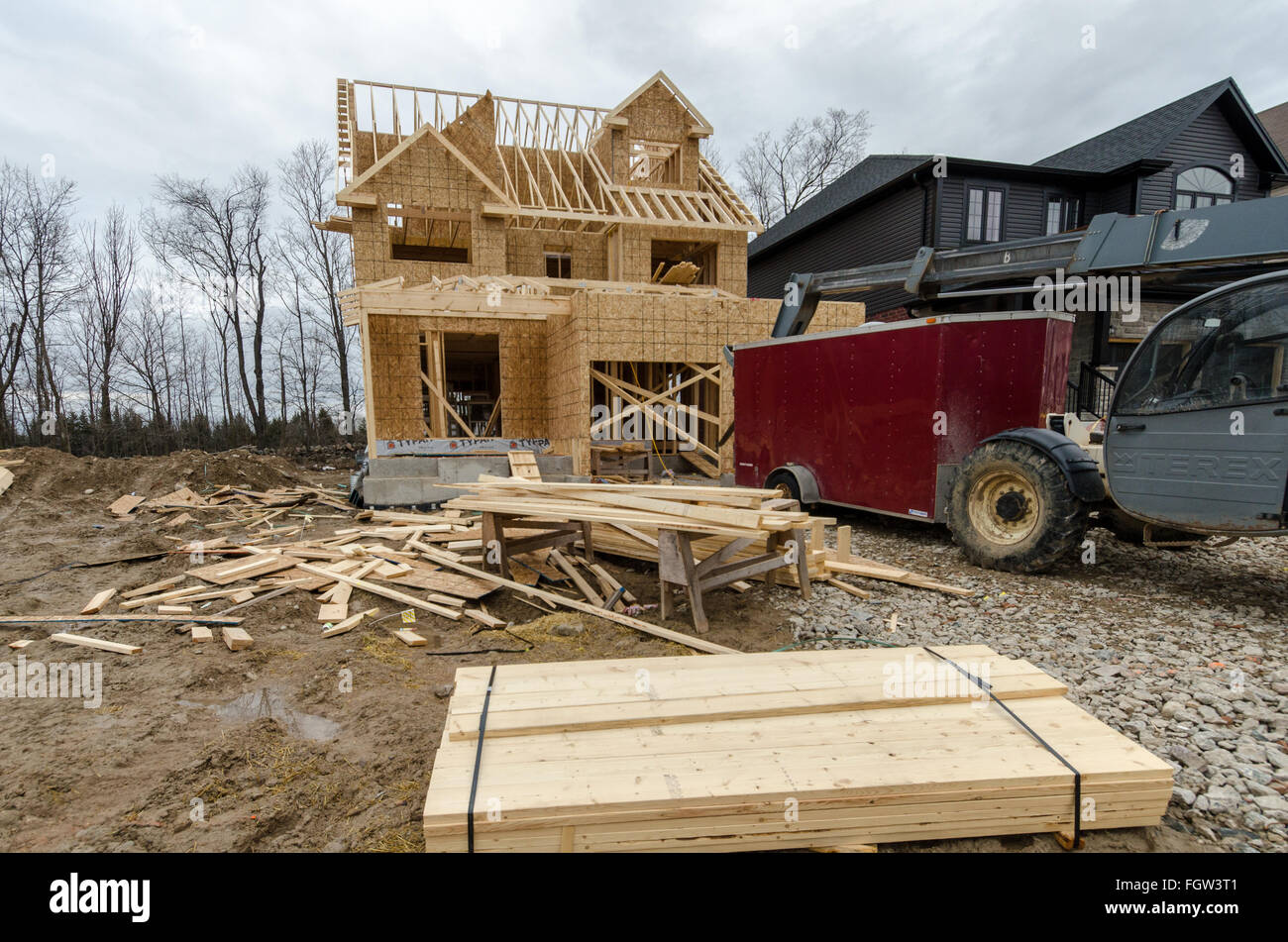 exterior house construction Stock Photo - Alamy