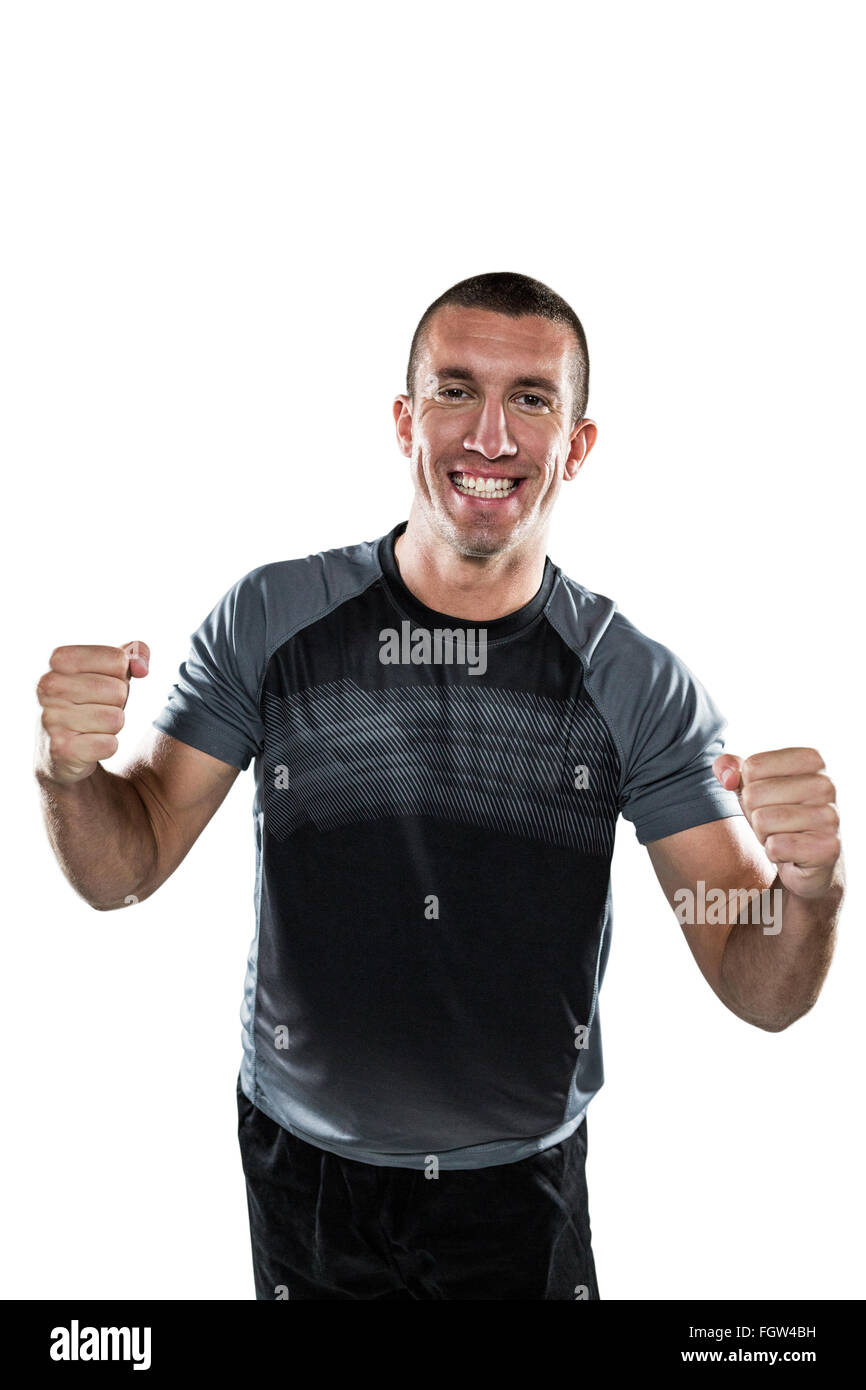 Portrait of smiling rugby player Stock Photo - Alamy