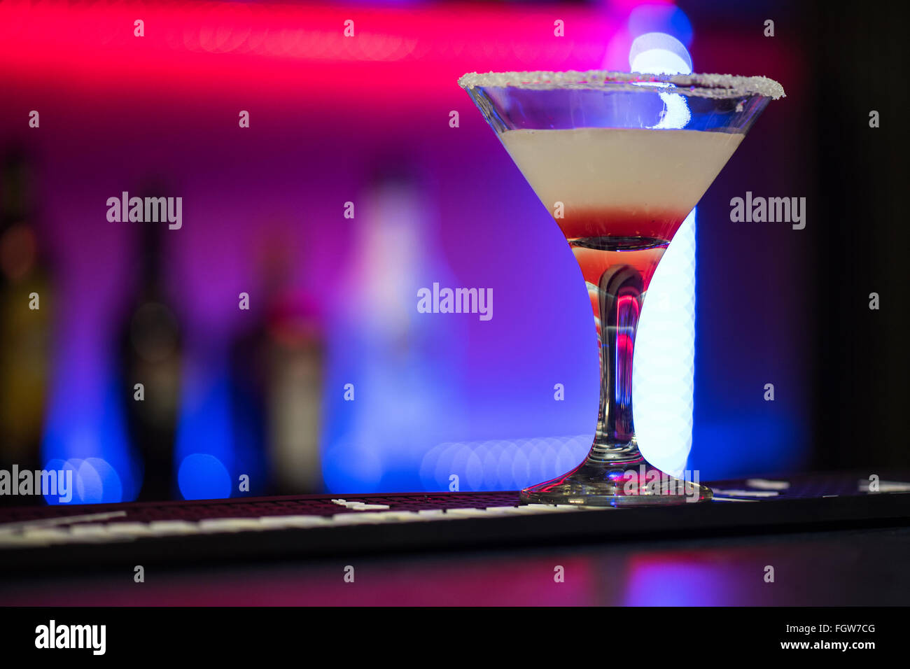 cocktail on the bar background Stock Photo - Alamy