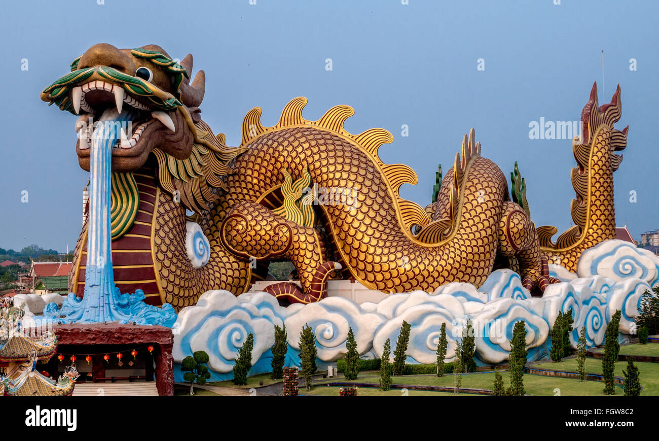 Big dragon statue , Supanburi , Thailand Stock Photo - Alamy
