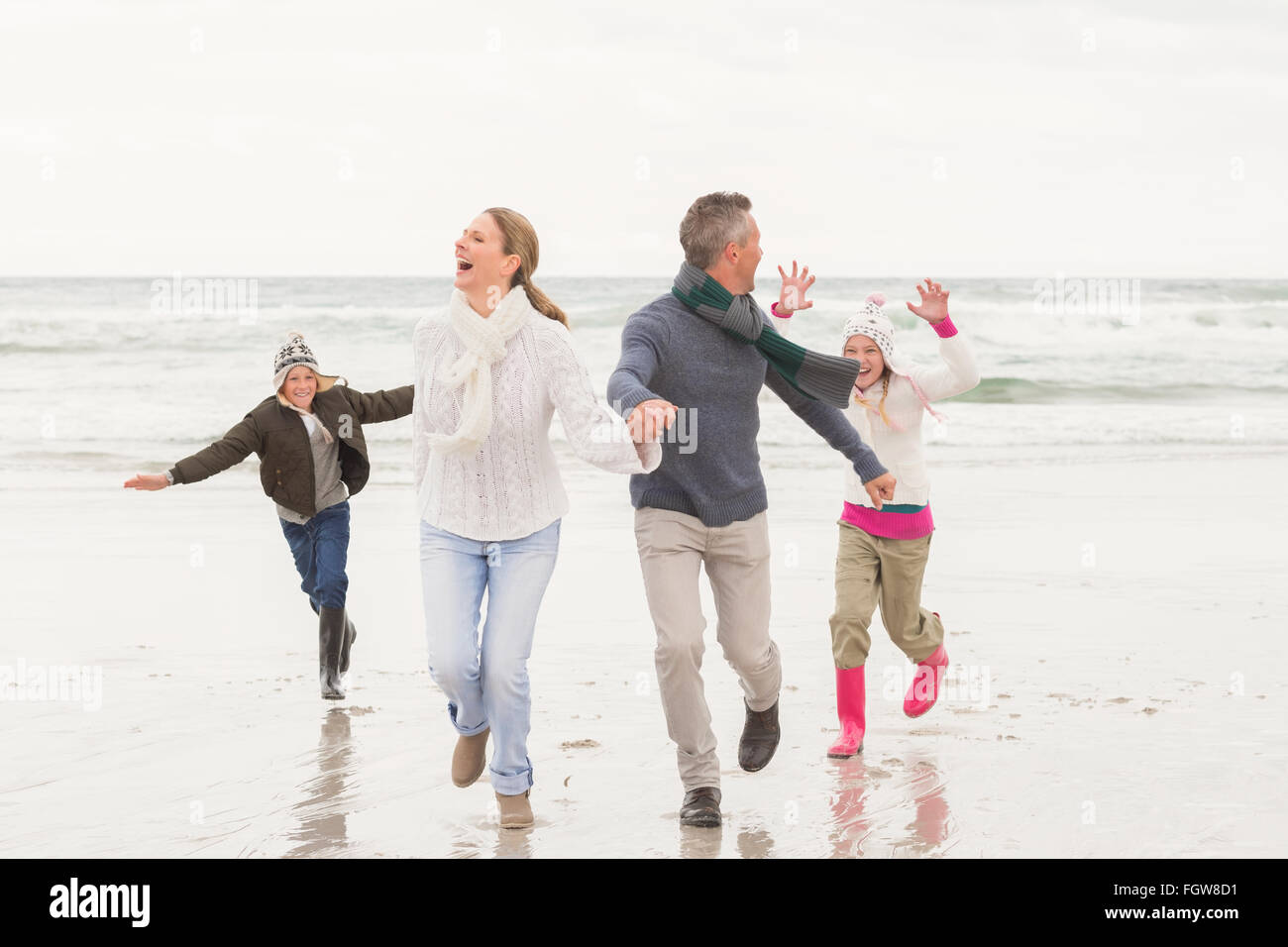 Happy family enjoying a nice day out Stock Photo - Alamy