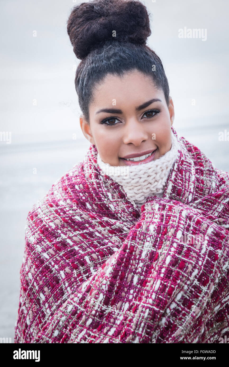 Wrapped in wool coat hi-res stock photography and images - Alamy
