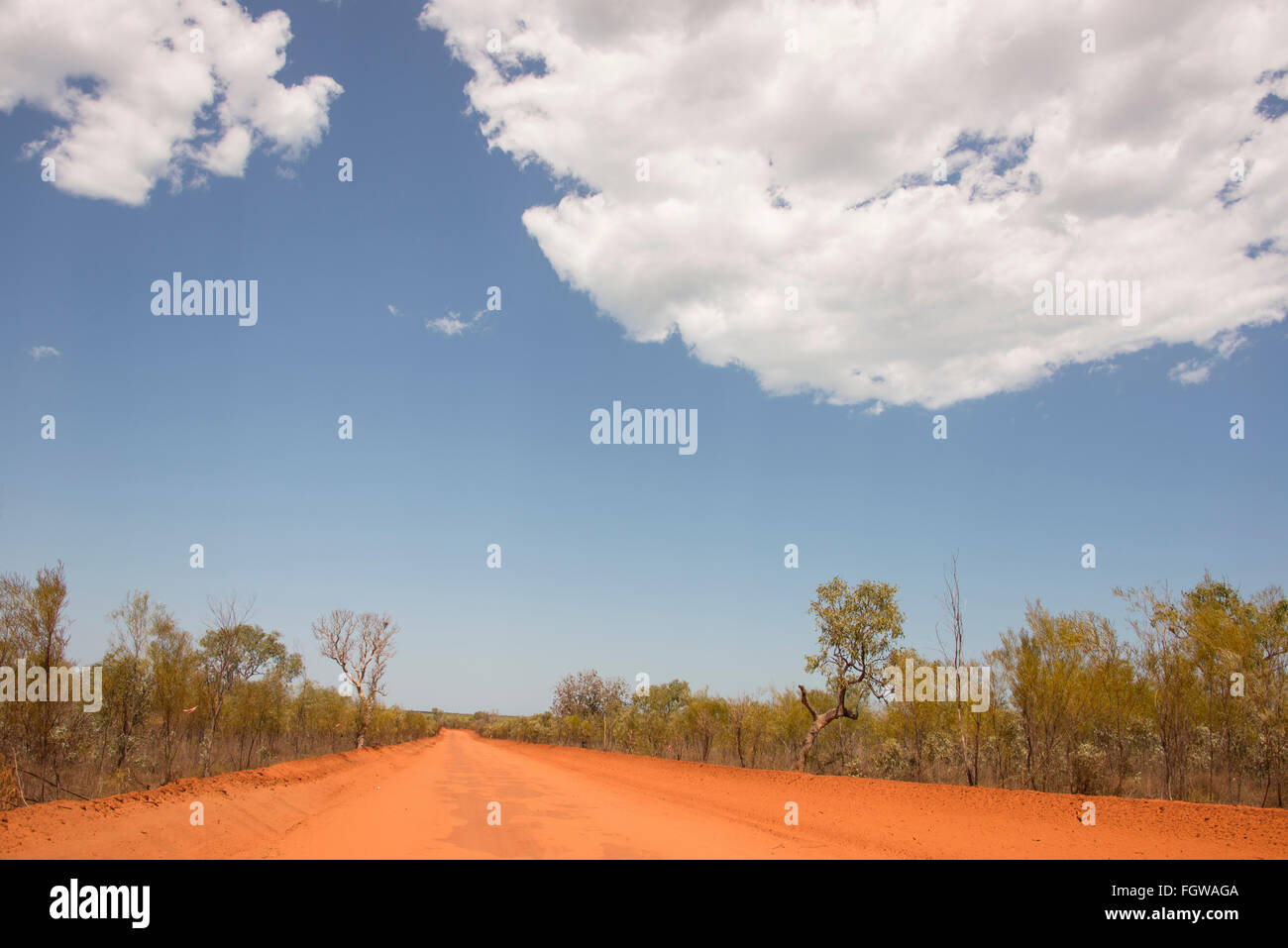The Australian outback with its rich red coloured sandy soil near ...