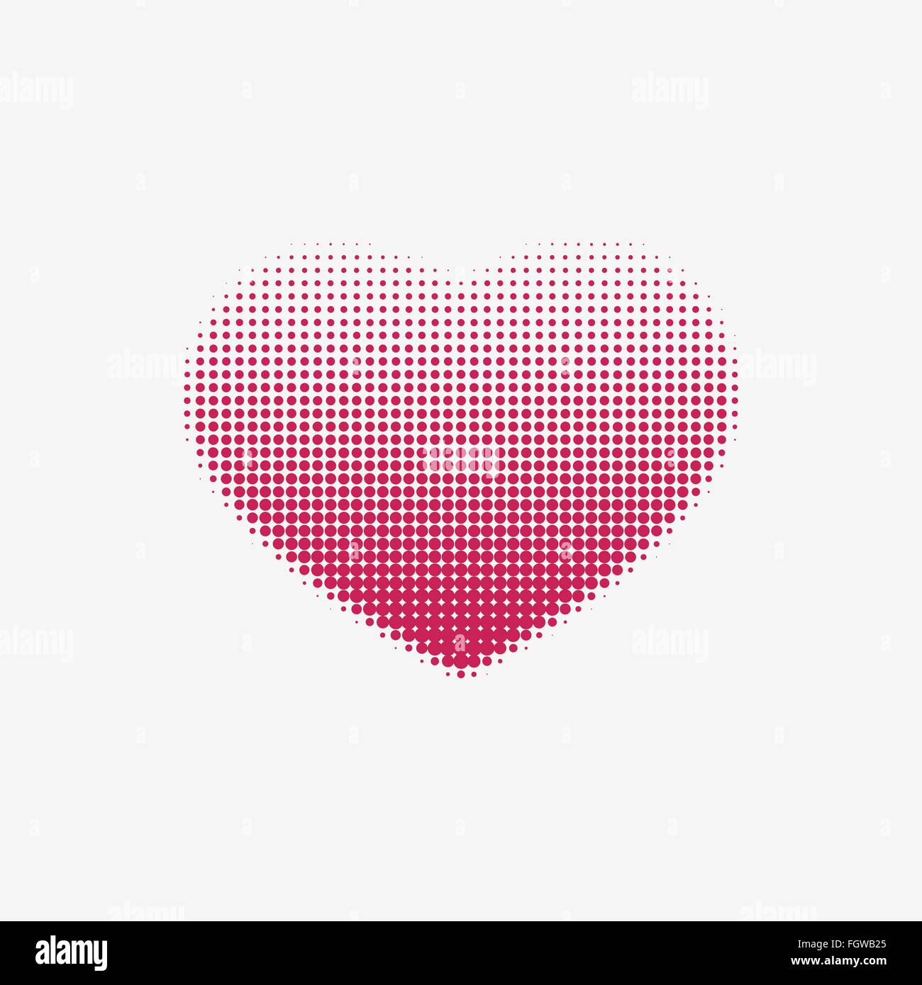 Red heart painted with dots Stock Vector Image & Art - Alamy