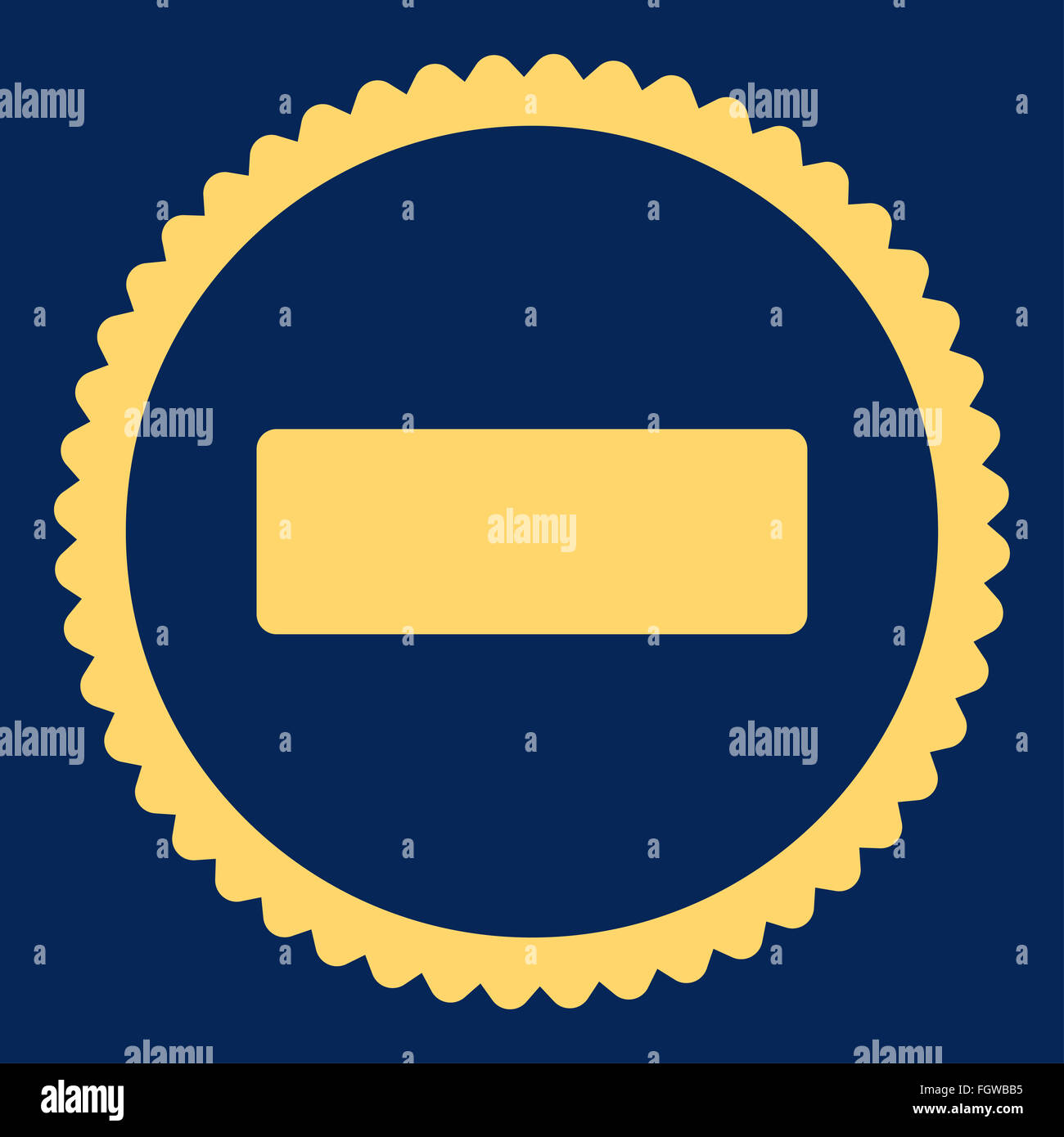 Minus flat yellow color round stamp icon Stock Photo - Alamy