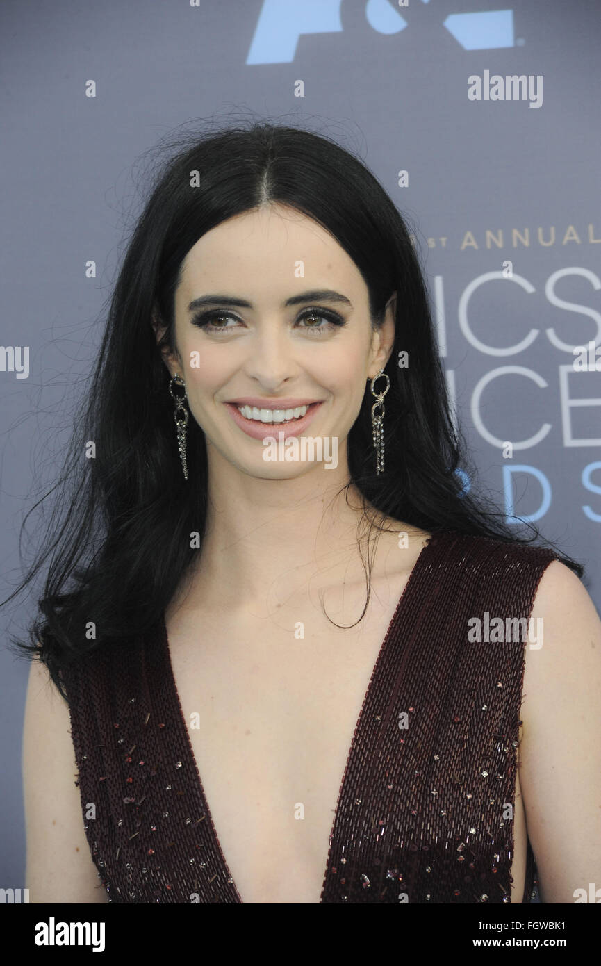 The Critics Choice Awards 2016 Arrivals Featuring: Krysten Ritter Where ...