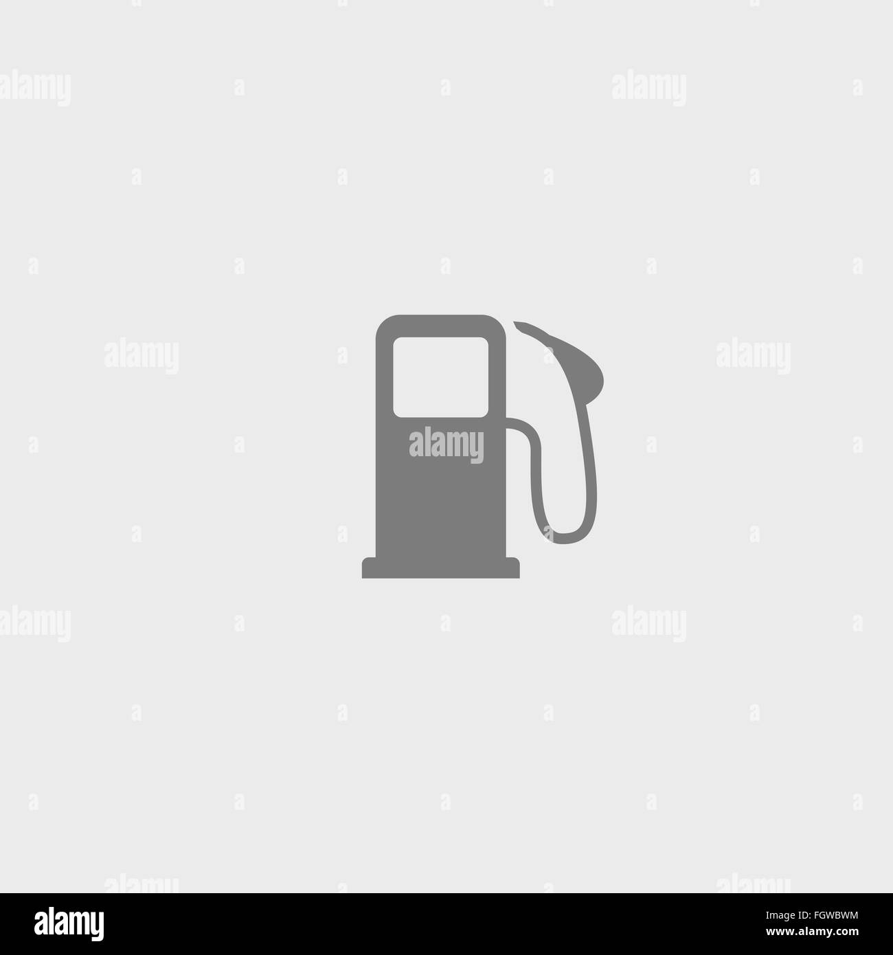 Gray vector gas station icon on a white background Stock Vector Image ...