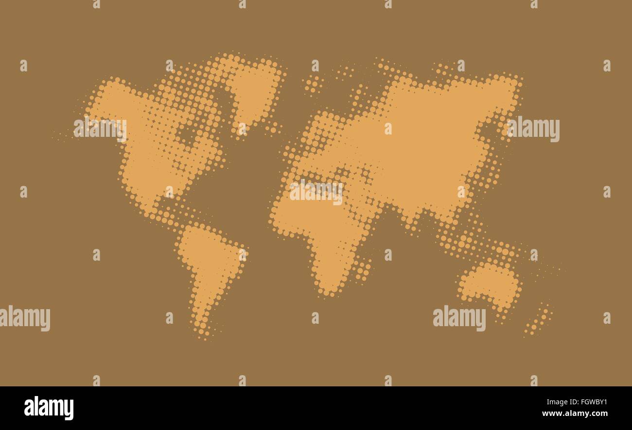 Abstract halftone political world map Illustration Stock Vector Image ...
