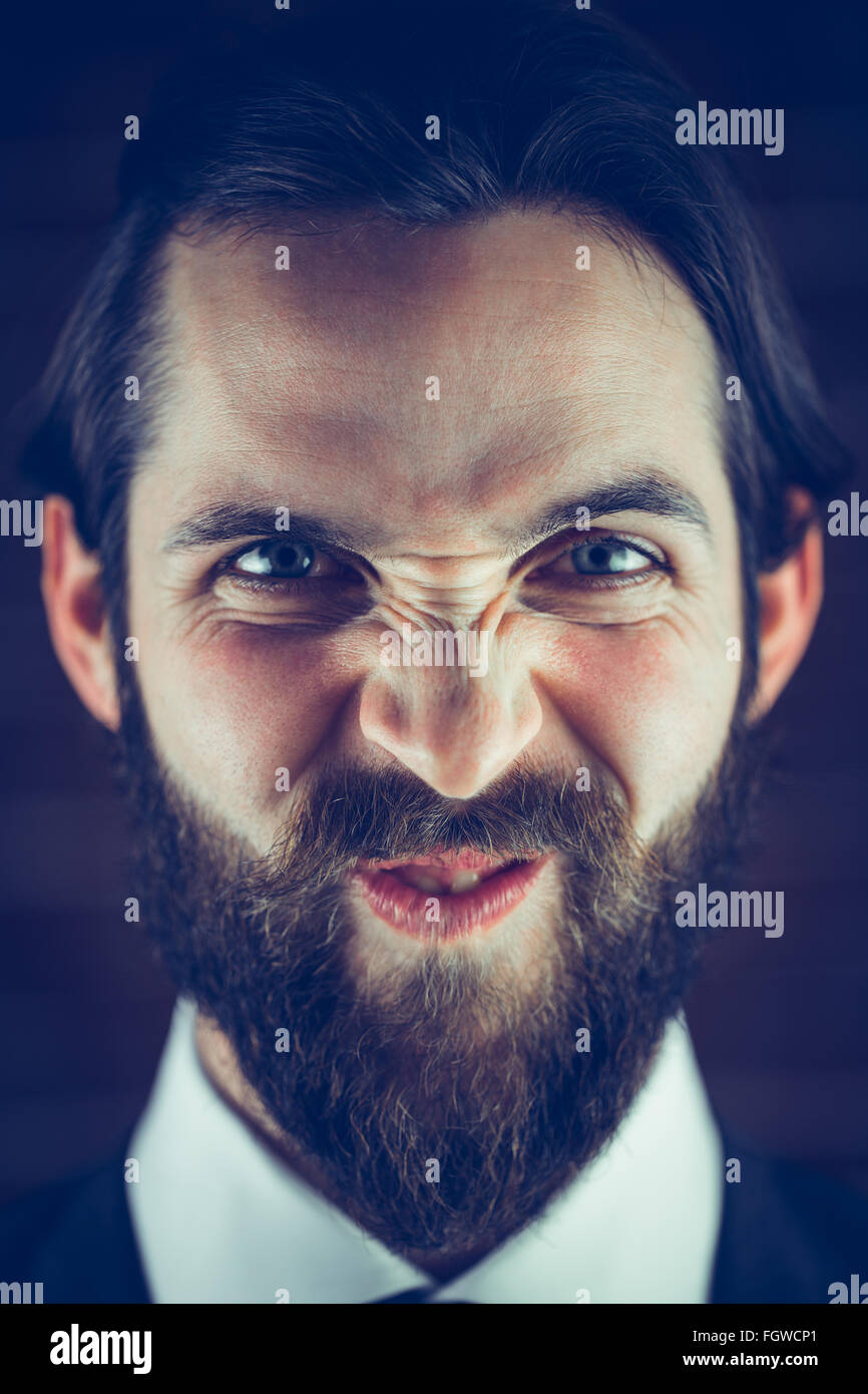Portrait of angry man Stock Photo - Alamy