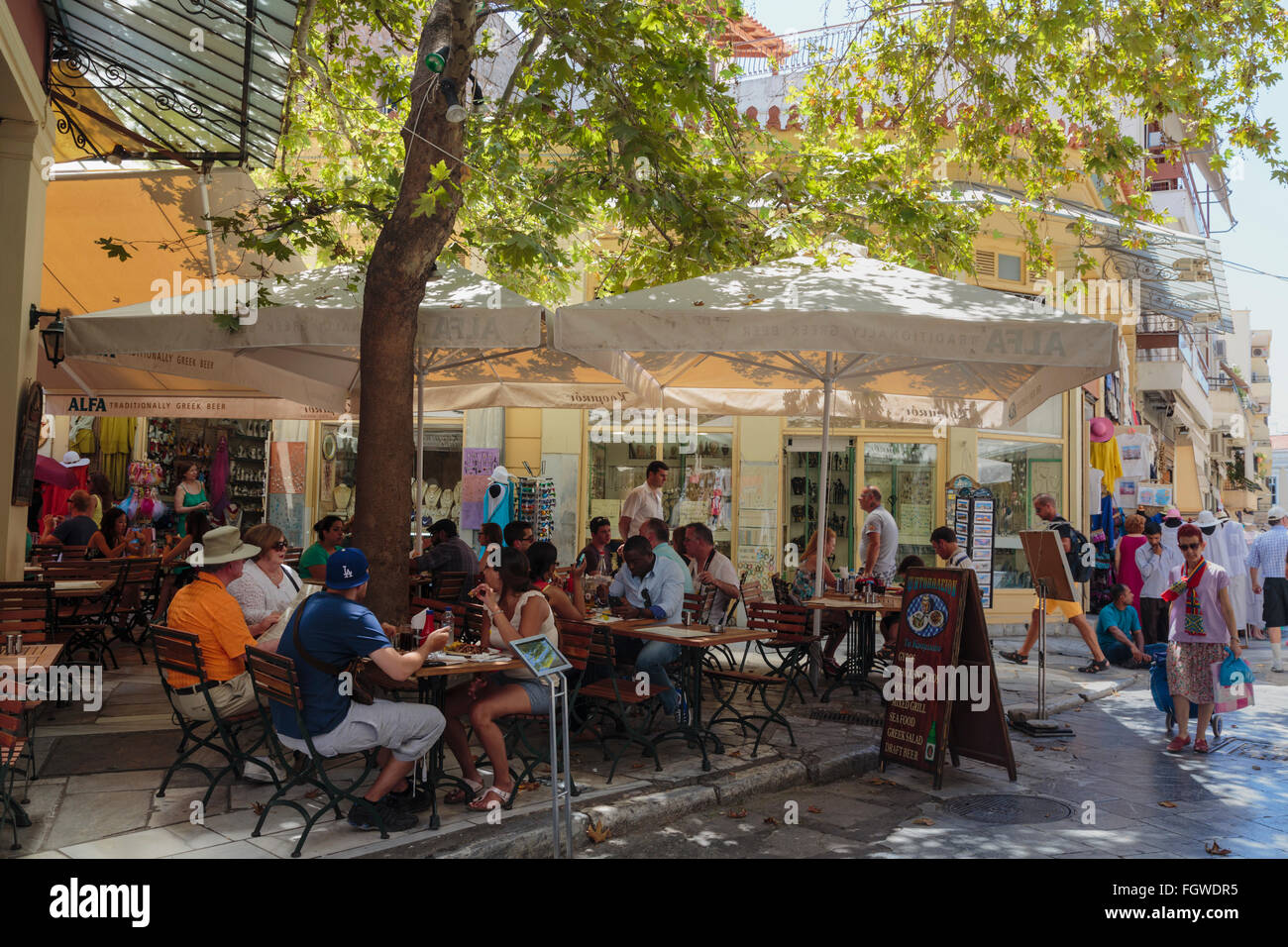 Athens plaka cafe hi-res stock photography and images - Alamy