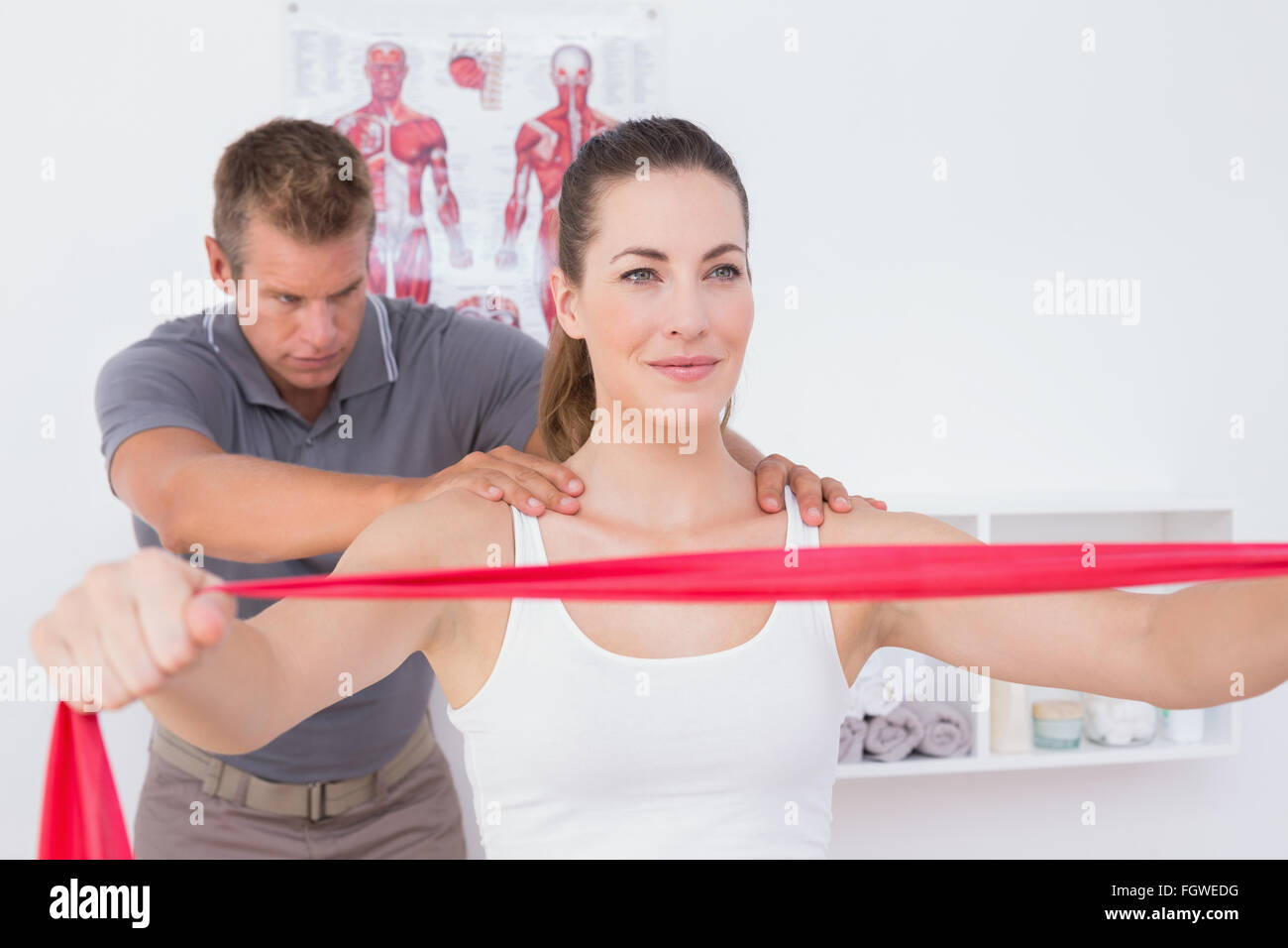 Doctor examining his patient back Stock Photo - Alamy