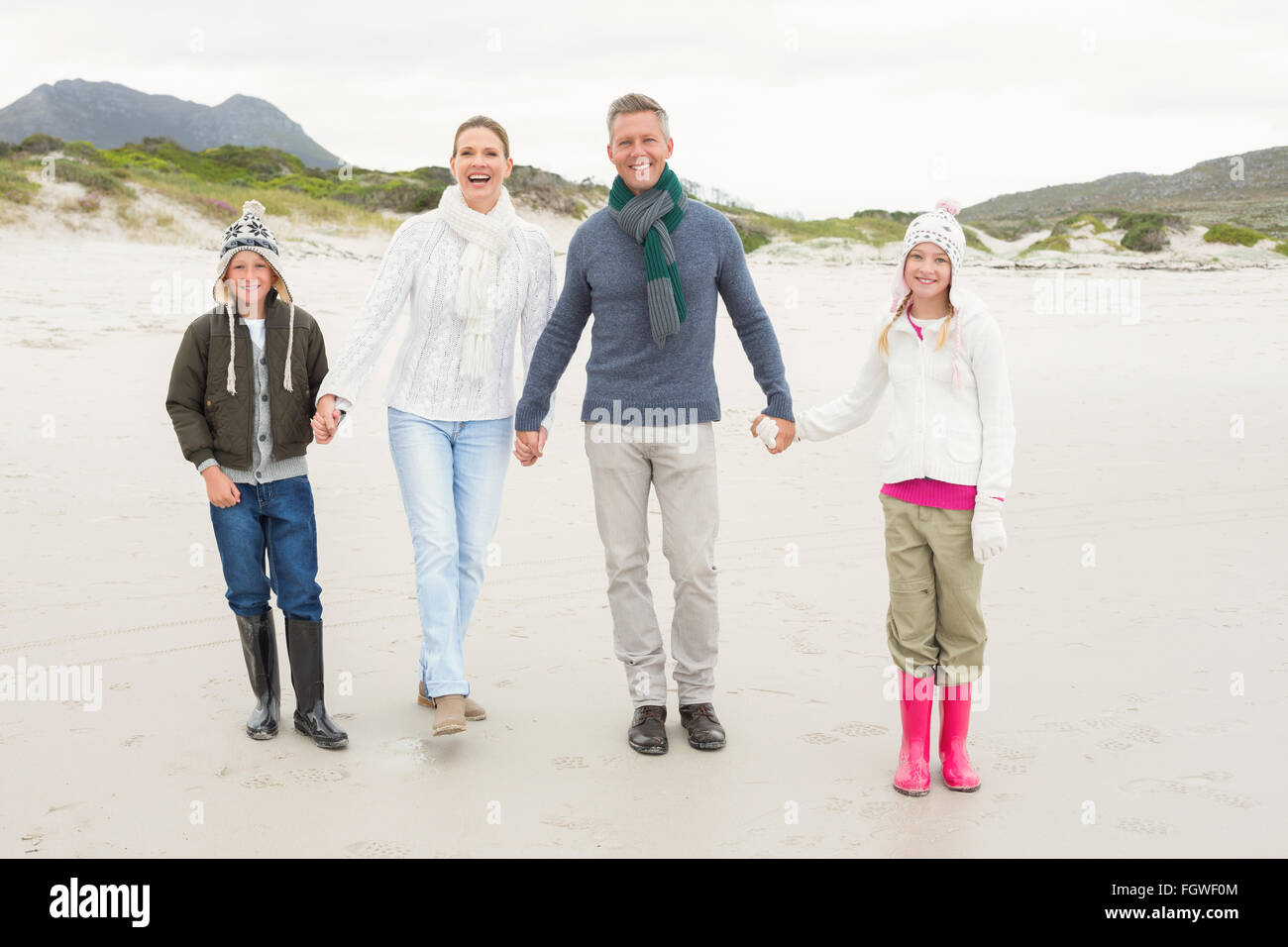 Happy family enjoying a nice day out Stock Photo - Alamy