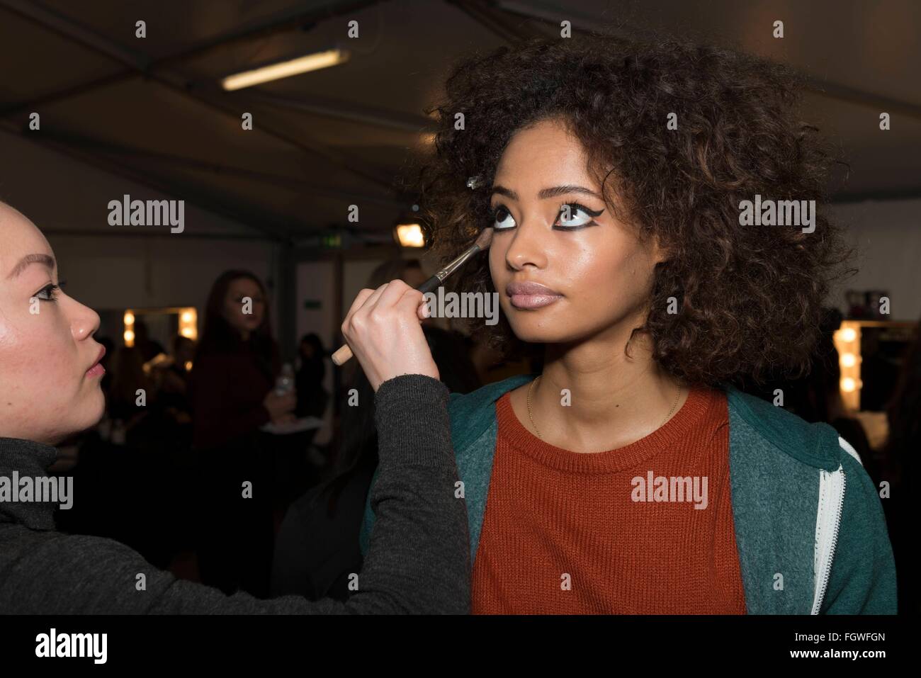 Fashion Model Malaika Firth at the Backstage of the Topshop Unique ...