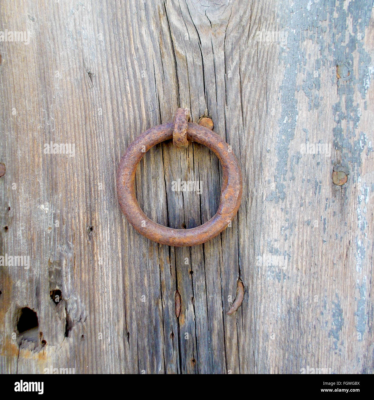 Very Old Handle on a wooden door Stock Photo - Alamy
