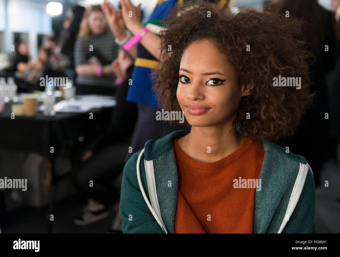 Fashion Model Malaika Firth at the Backstage of the Topshop Unique ...