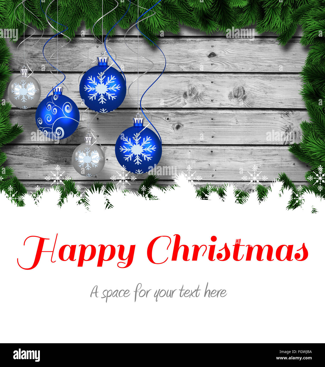 Happy Christmas message Stock Photo - Alamy