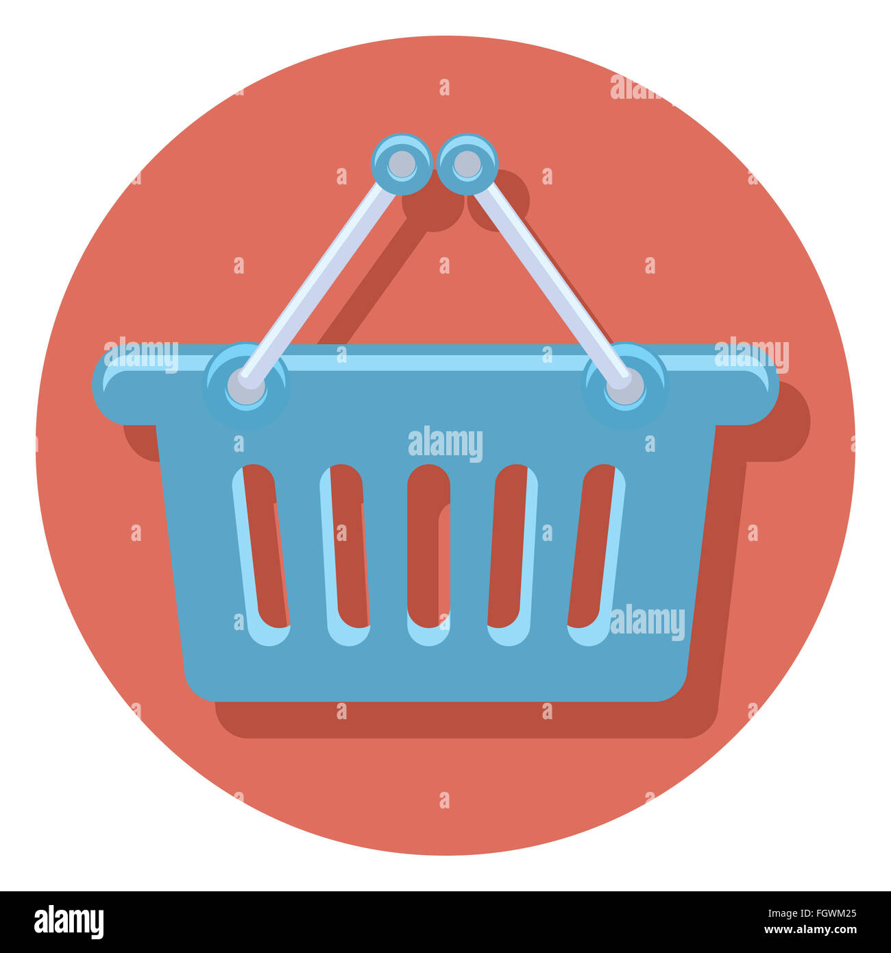 Shop basket icon flat Cut Out Stock Images & Pictures - Alamy