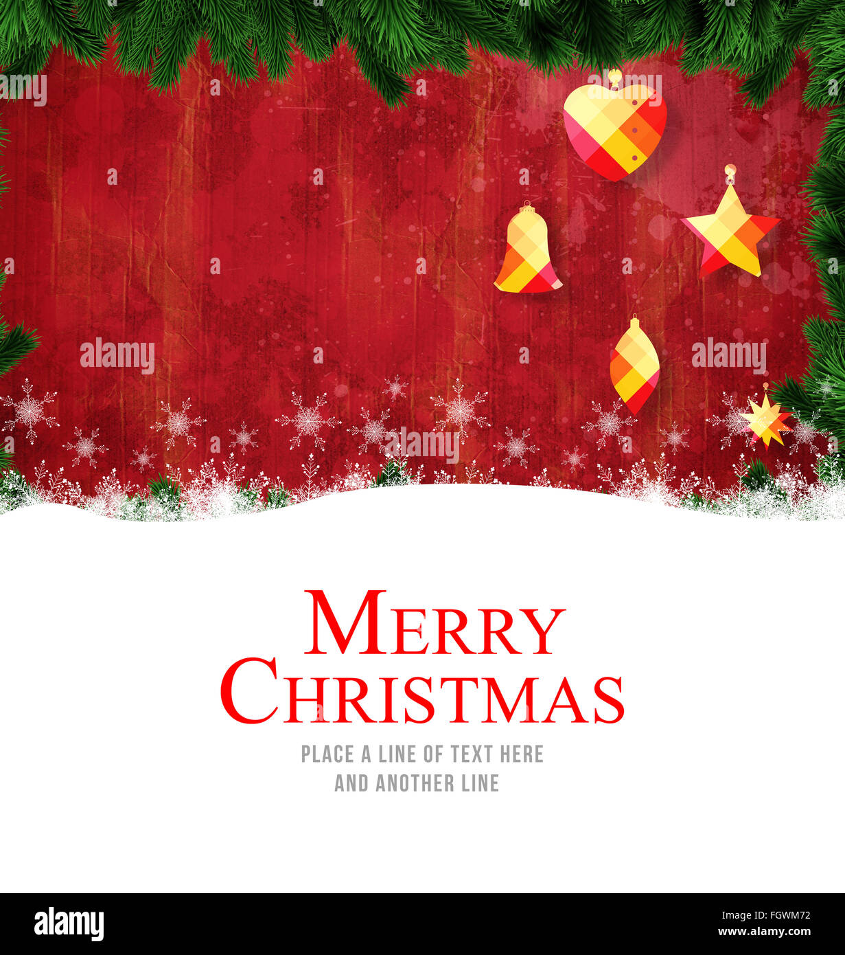 Merry Christmas message Stock Photo - Alamy