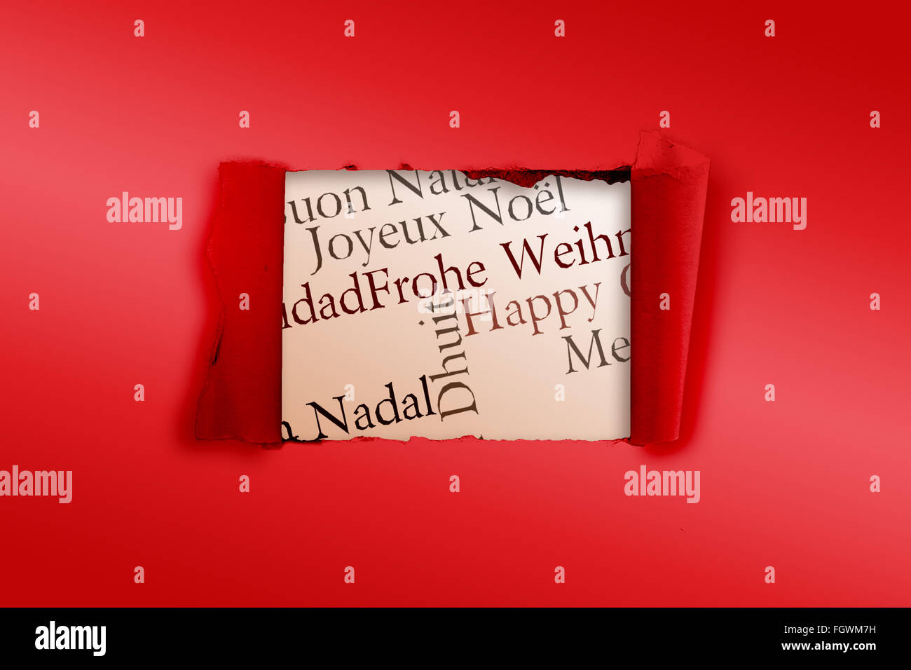 Composite image of rip in paper Stock Photo - Alamy